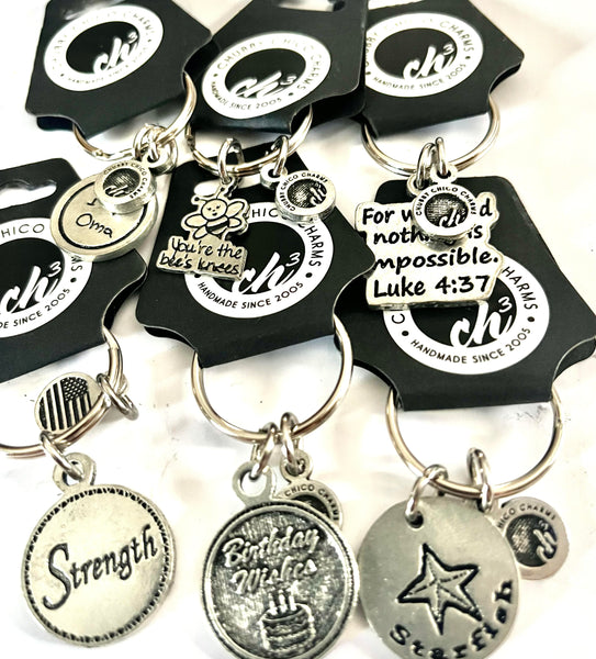 100 assorted Keychains wholesale lot | Chubby Chico Charms